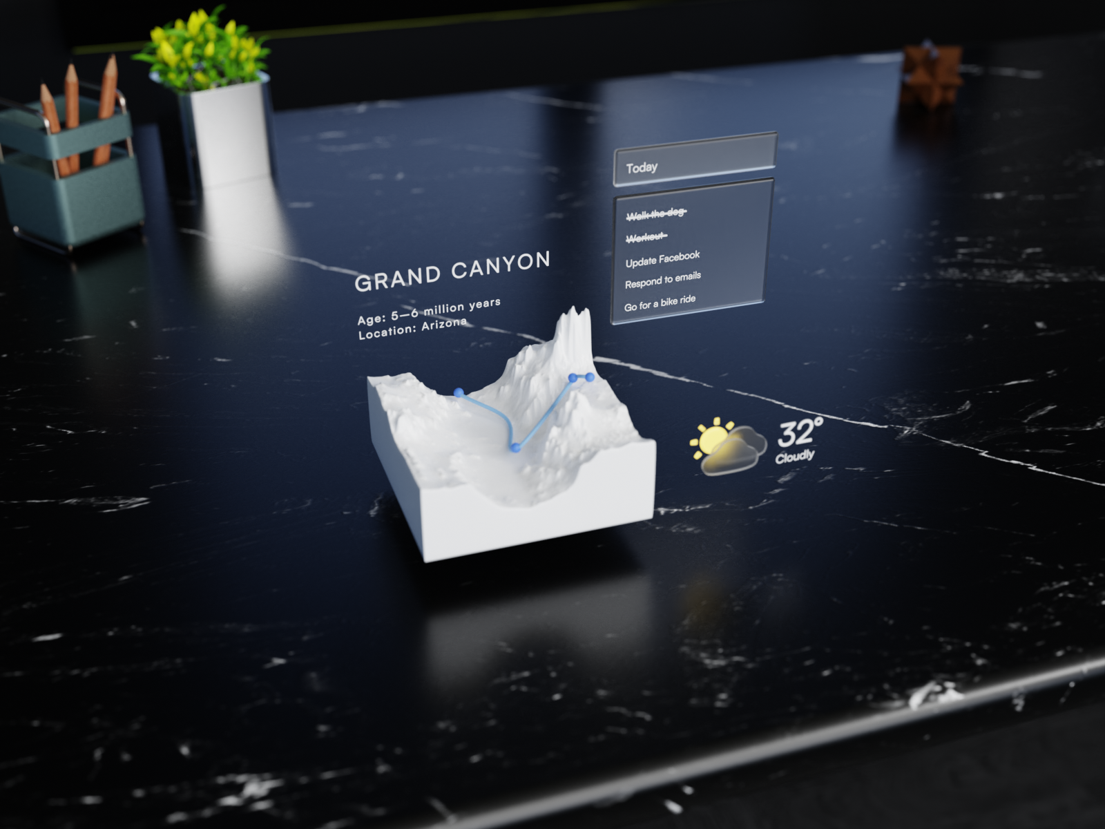 3D UI/Desktop widgets by Alexandr Hembarovskyi on Dribbble