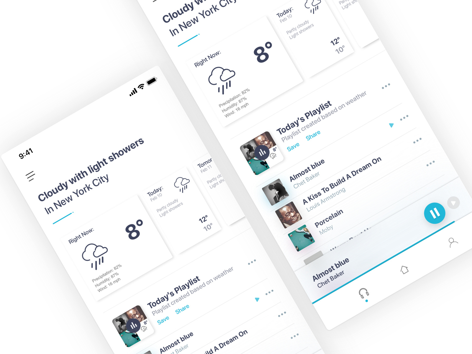 Super-minimalist weather app concept by Abdi Noor on Dribbble