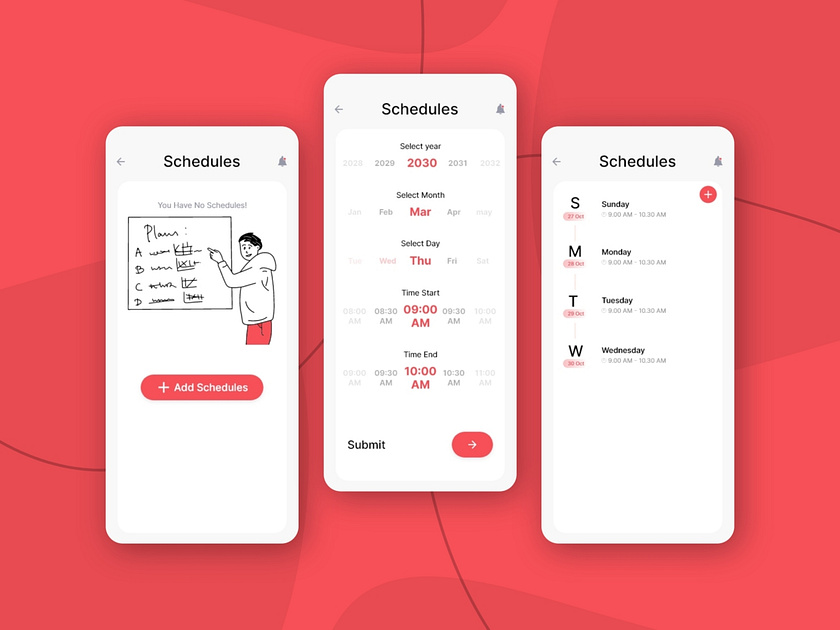 Time management & scheduler app by Istiak Ahmed on Dribbble