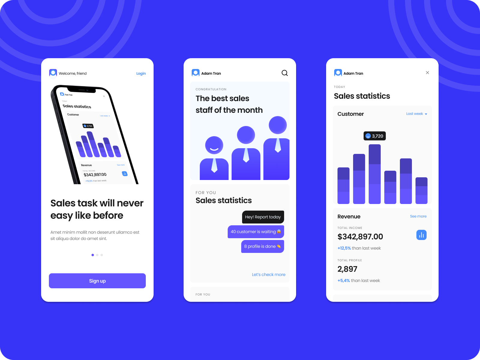 Sales Mobile App UI by Devendra Bele on Dribbble