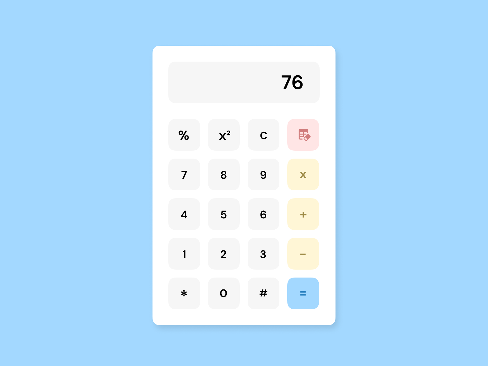 Calculator - Daily UI #4 by Kyrylo Moiseiev on Dribbble