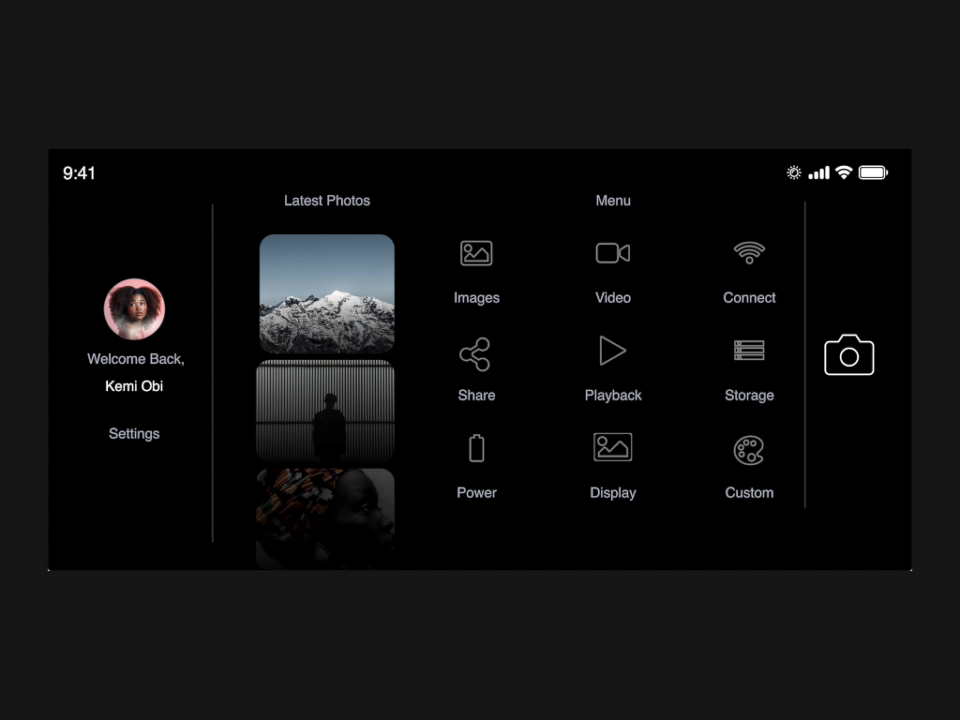 Camera UI by Jide Pinheiro on Dribbble