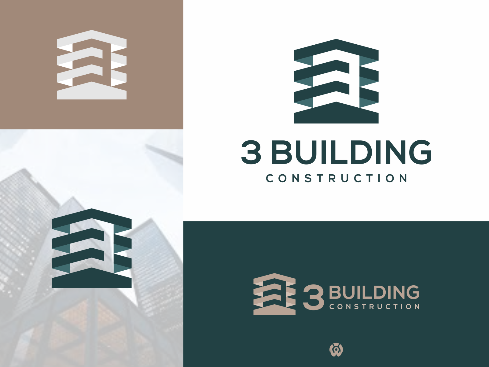 3 bulding contruction logo template by warehouse_logo on Dribbble