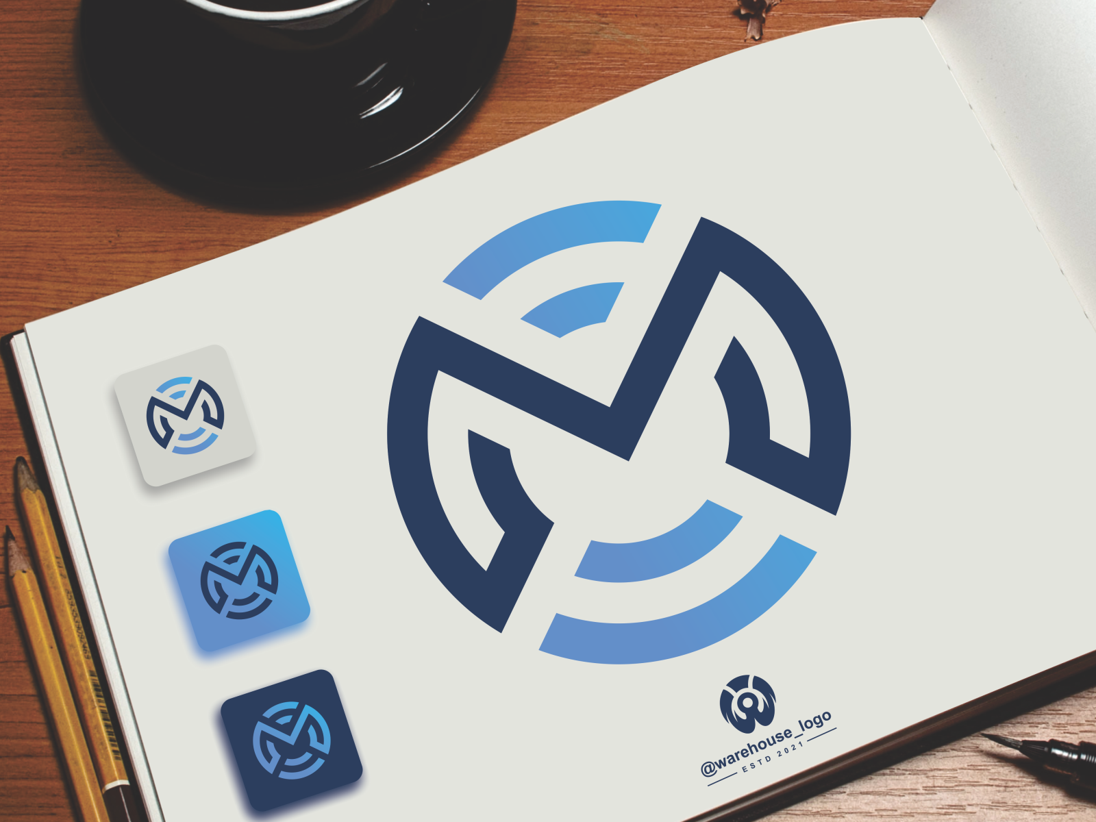 m logo design template by warehouse_logo on Dribbble