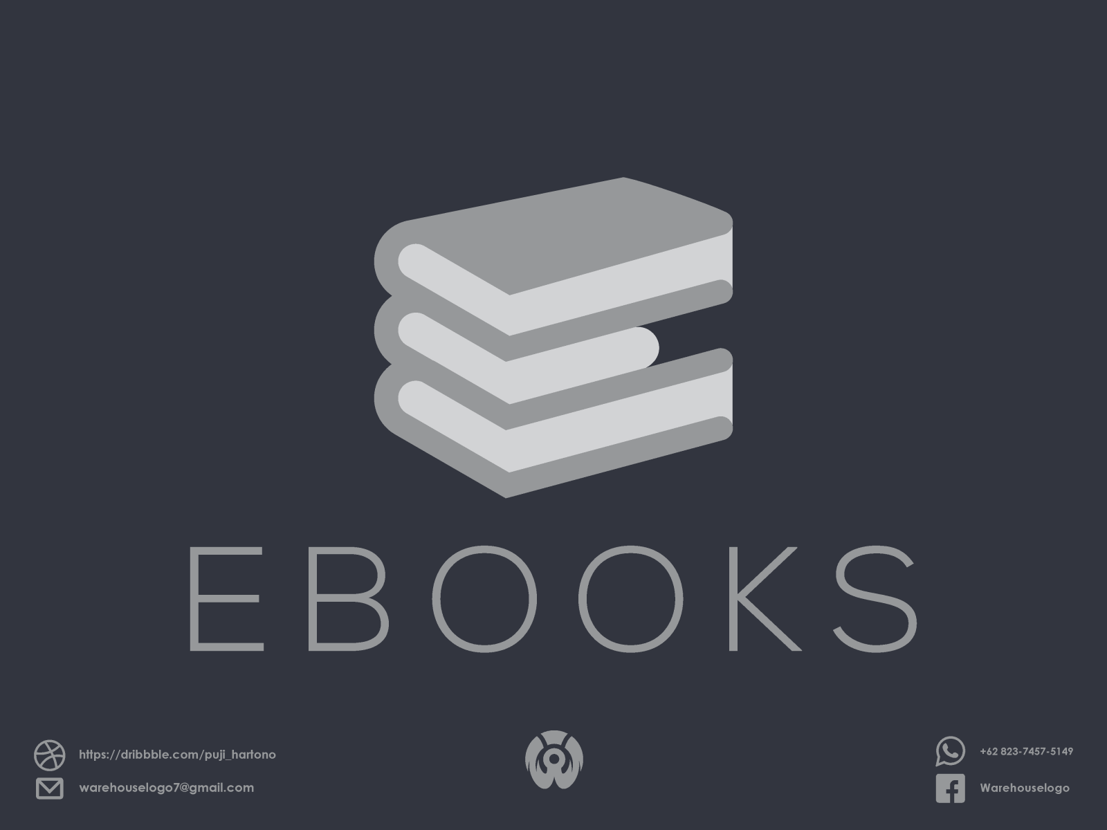 e books logo inspiration by warehouse_logo on Dribbble