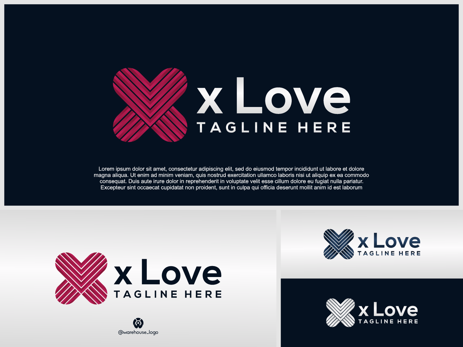 x logo logo design template by warehouse_logo on Dribbble