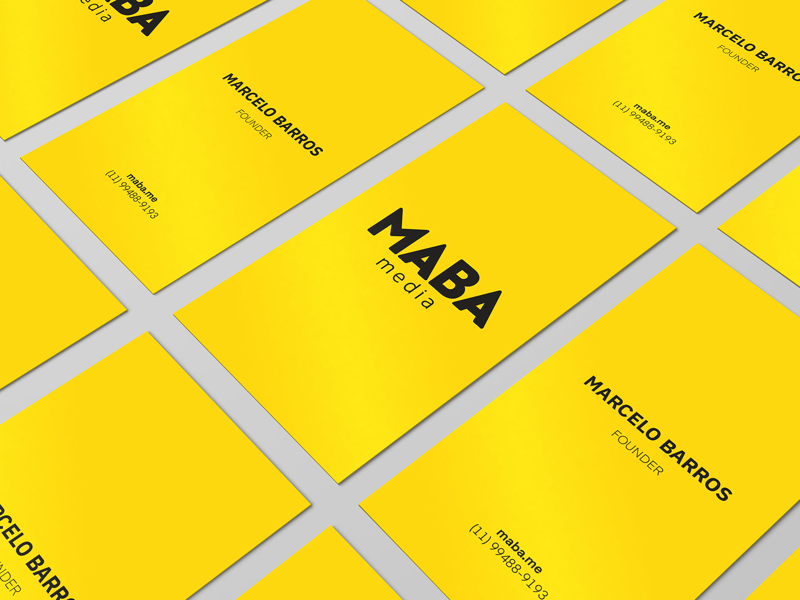 MABA Media Business Card by Marcelo Barros on Dribbble