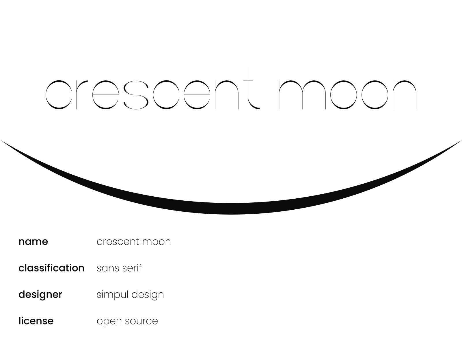 crescent moon.otf by Keshav Kishore on Dribbble