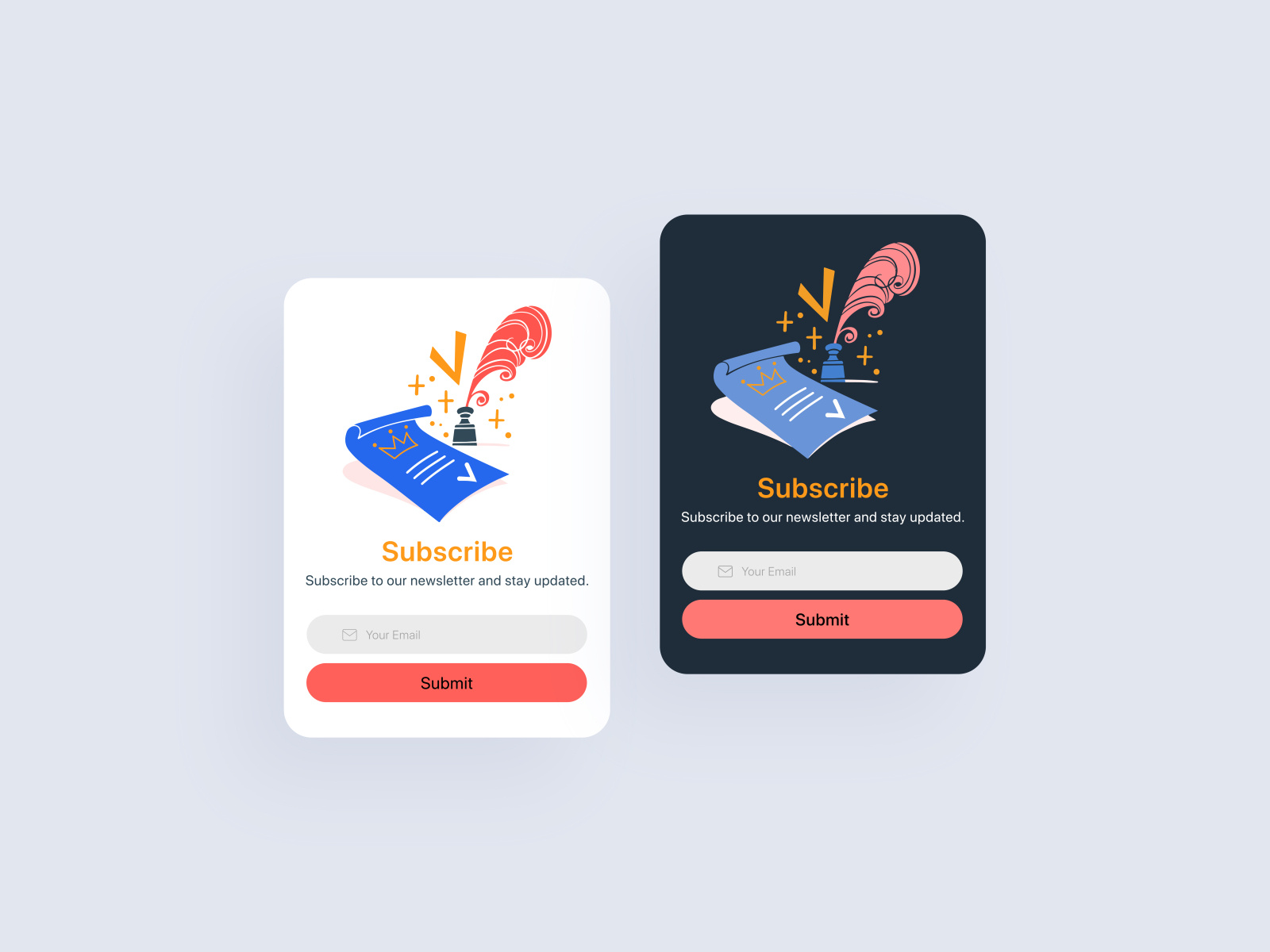 Subscribe Modal UI by Nikhil Varghese on Dribbble