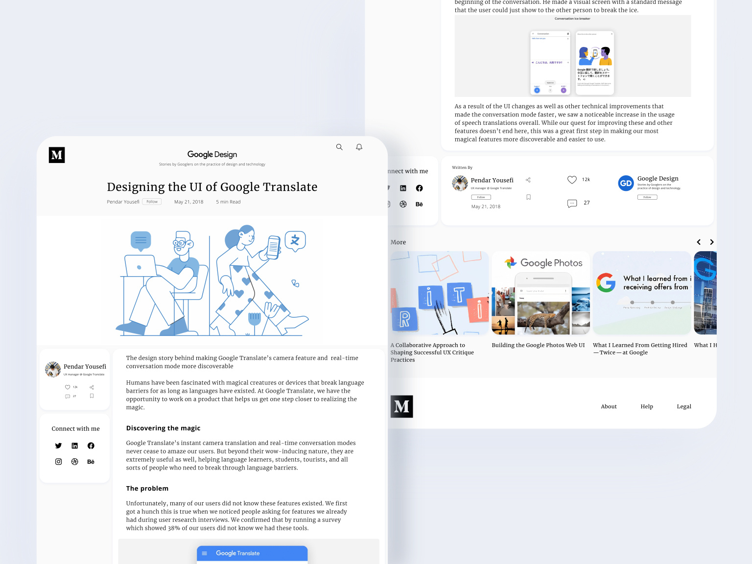 Medium UI Redesign Concept by Nikhil Varghese on Dribbble