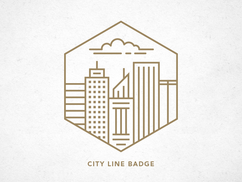 City Line Badge by Adrian Pelletier on Dribbble