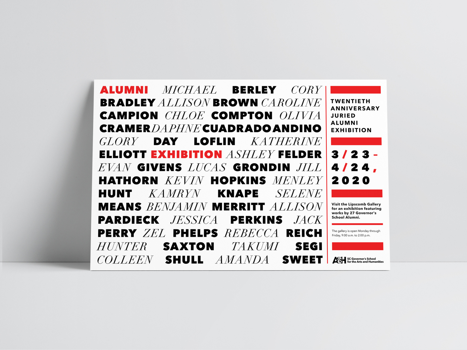 SCGSAH Poster | 20th Anniversary Alumni Exhibition by Jennifer ...