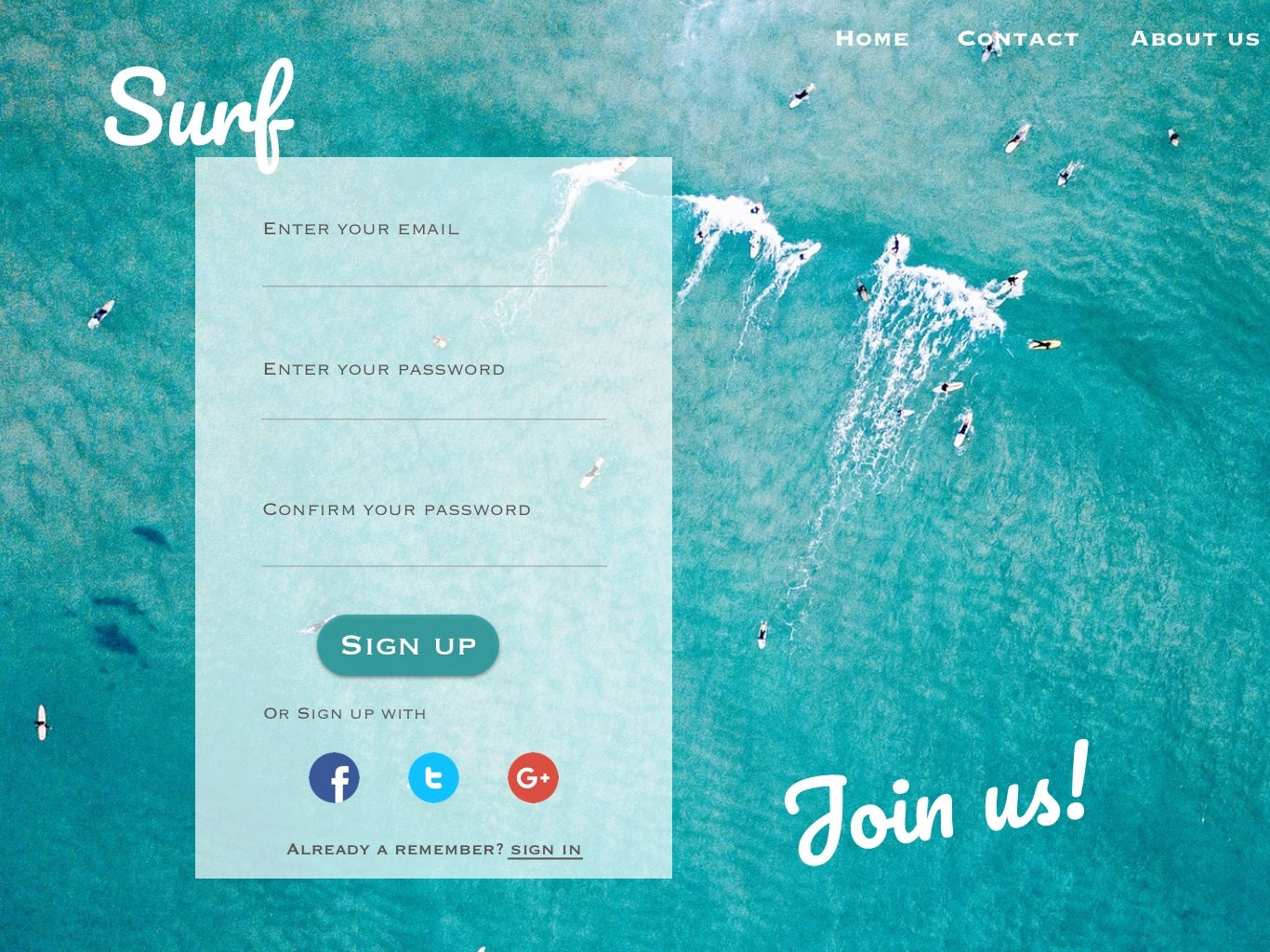 Sign Up Page by Cici Yang on Dribbble