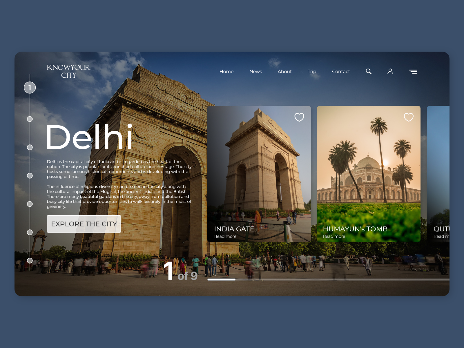 Knowing new place website concept by Sahil Islam on Dribbble