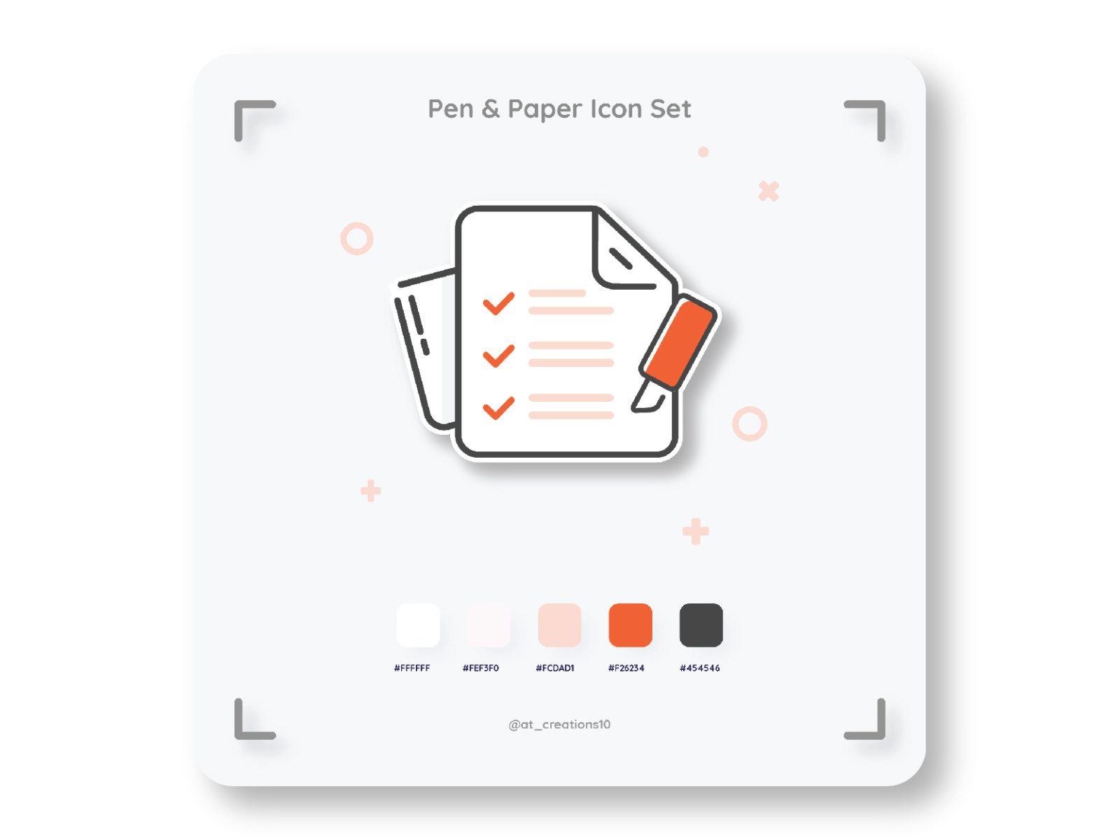 Pen & Paper Icon Set by Abhilash on Dribbble