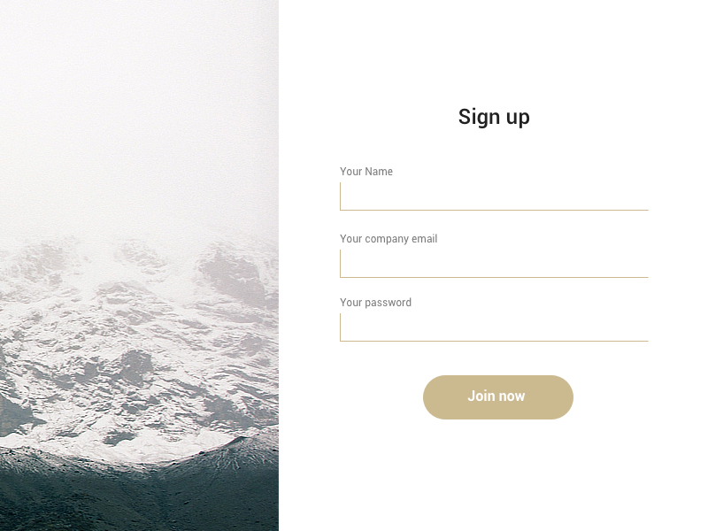 Sketch for the elegant SignUp screen by Daria Nepriakhina on Dribbble