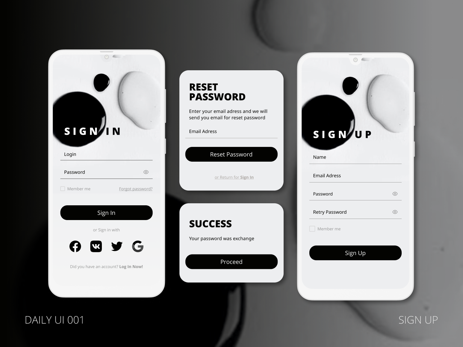 Daily UI 001 - Sign Up by Darya Grodsk on Dribbble