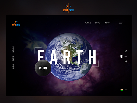 ISRO Landing Page by Mukesh Mehta on Dribbble