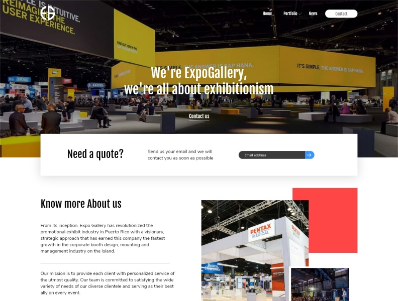Landing Page l Expo Gallery events website by Hansel Baez on Dribbble