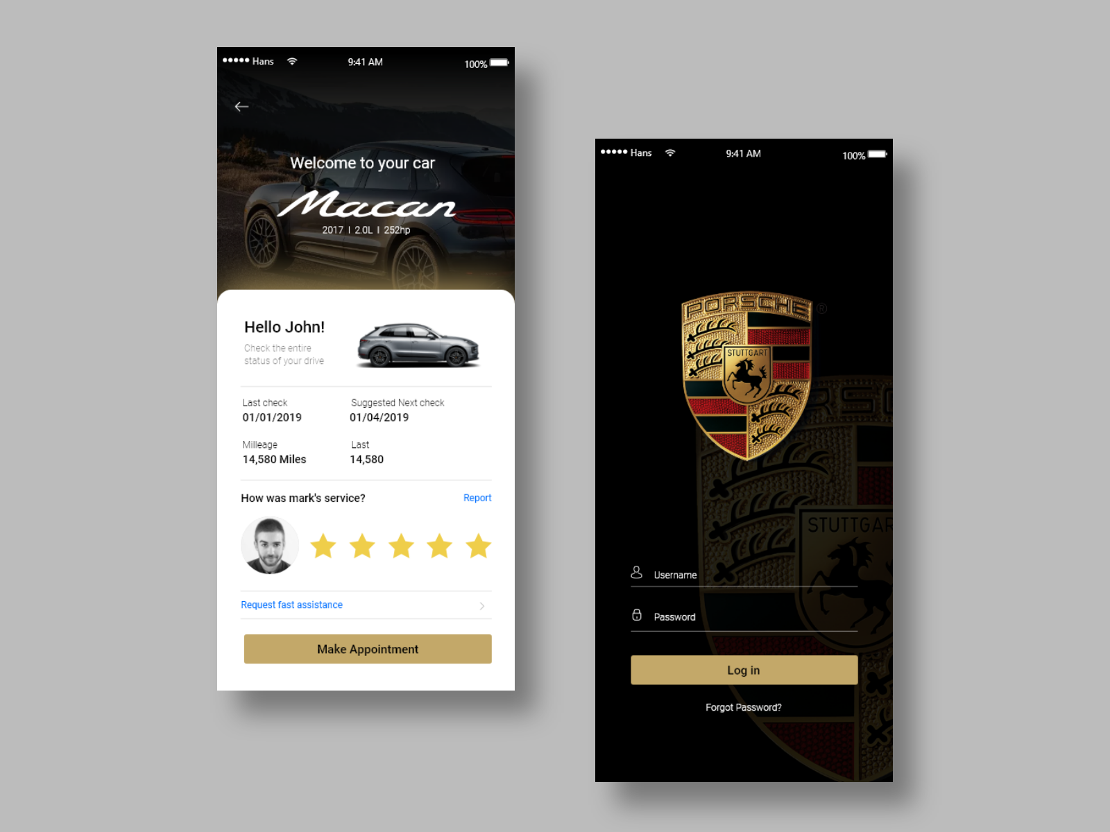 Porsche APP by Hansel Baez on Dribbble