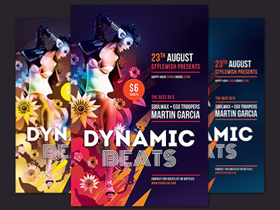 Dynamic Beats Flyer by styleWish on Dribbble