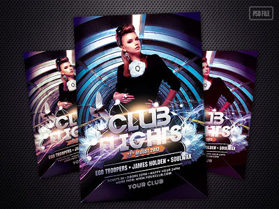 Club Flights Flyer by styleWish on Dribbble