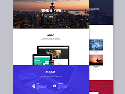 Nine 2 Five - One Page Muse Theme by styleWish on Dribbble