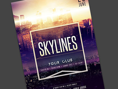 Skylines Flyer by styleWish on Dribbble