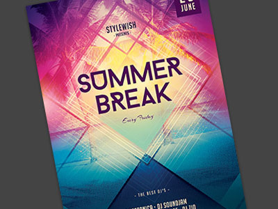 Summer Break Flyer by styleWish on Dribbble