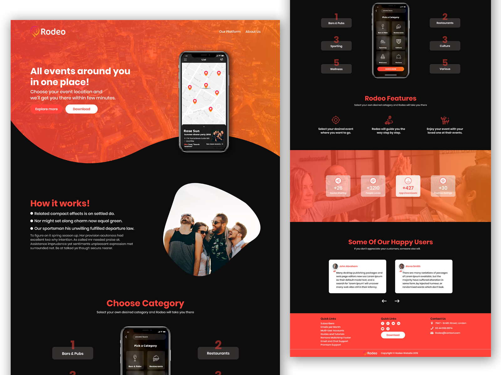 Event/Location Landing Page by Afaq on Dribbble