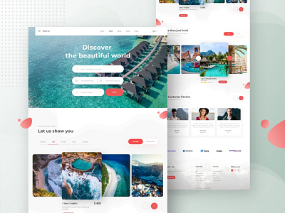 Hotel Booking Landing Page by Saiful Islam Suzon for Readyui on Dribbble
