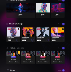NFT Marketplace UI design | Dark + Lite modes by Pauline D. for QClay ...