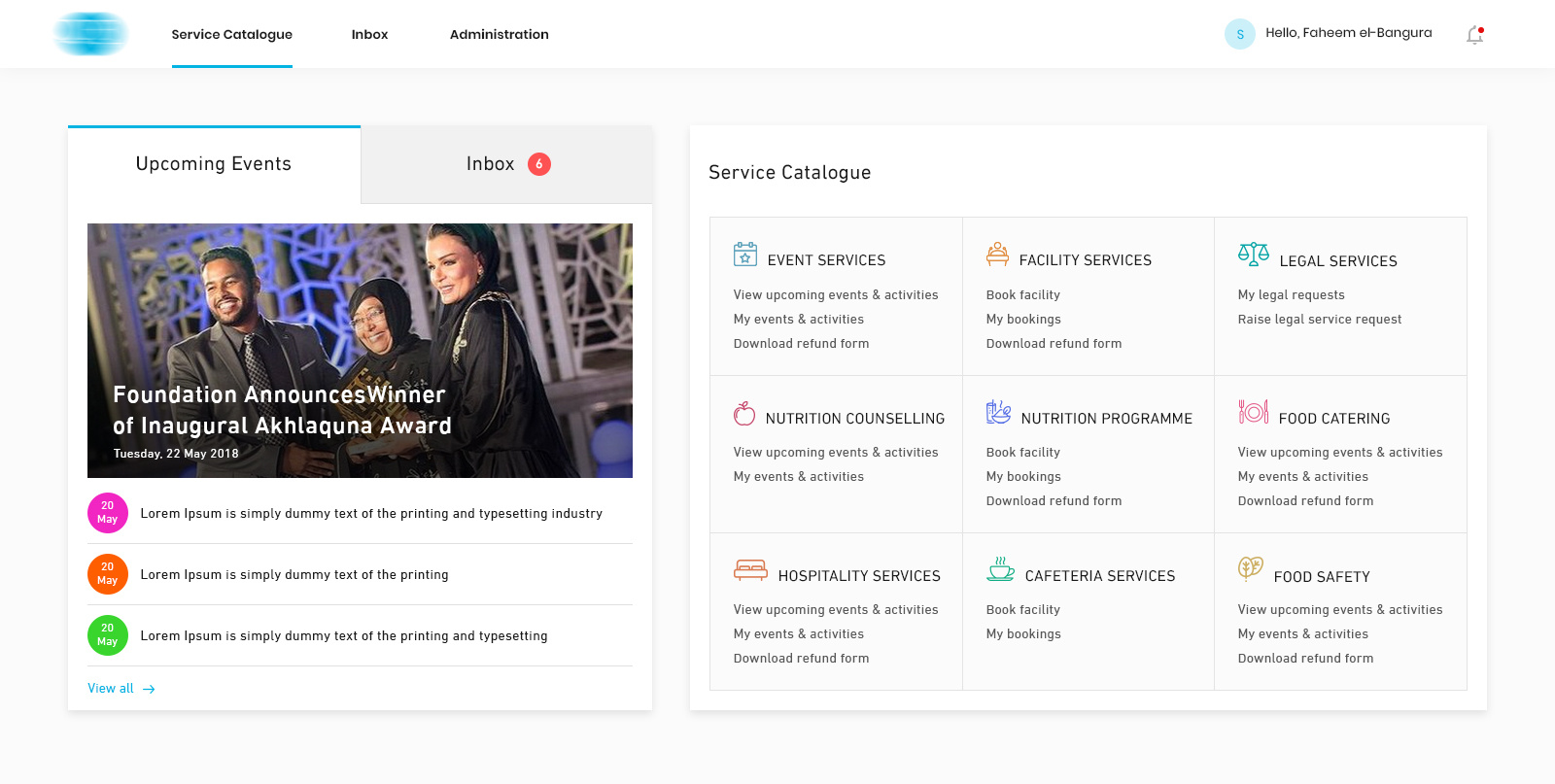 Service Catalogue Page by Aufait UX on Dribbble