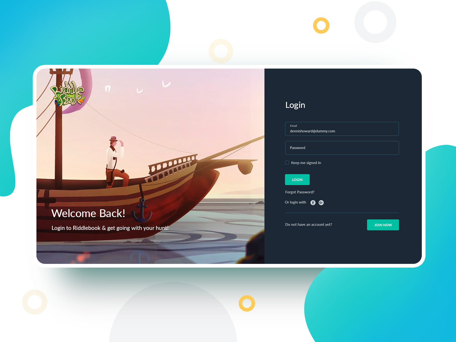 Split Fold Login by Aufait UX on Dribbble