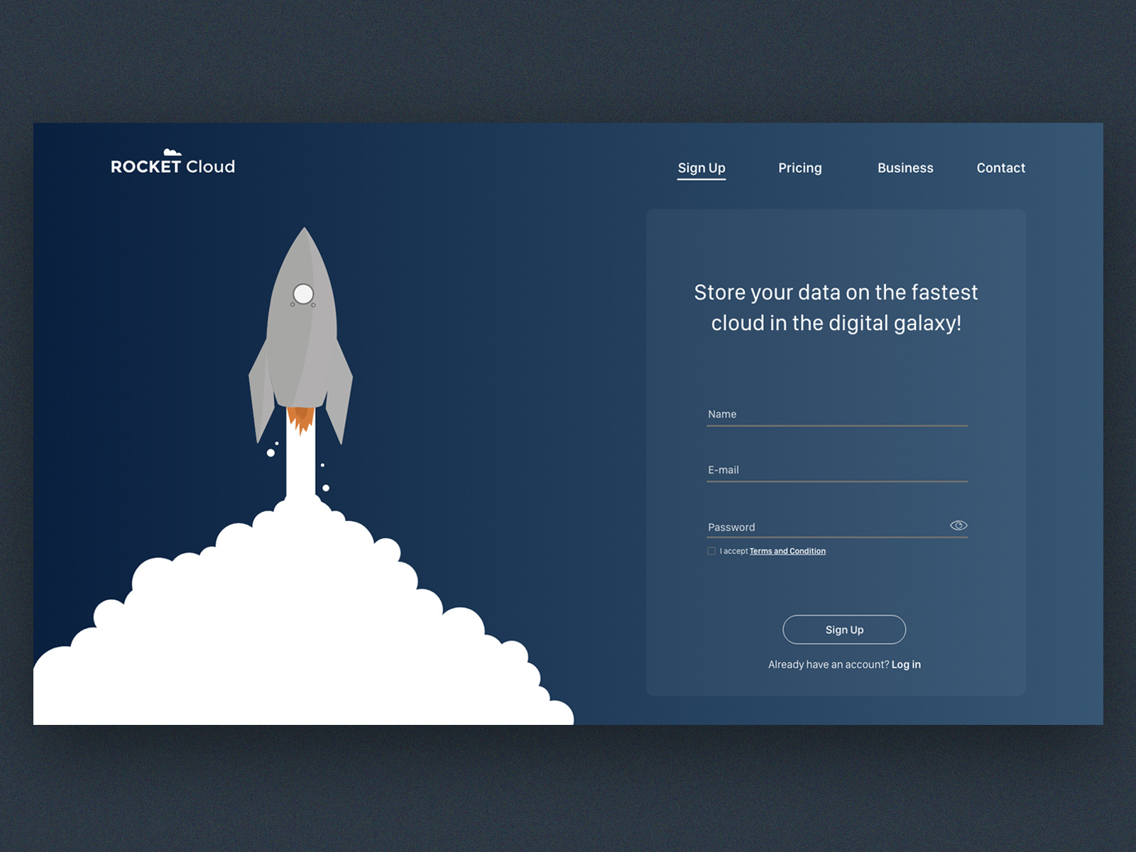 Rocket Cloud by Wojciech Wesołowski on Dribbble