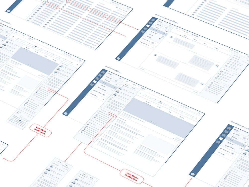 Low Fidelity Wireframe Flow by Michael Pons for Noble IO on Dribbble