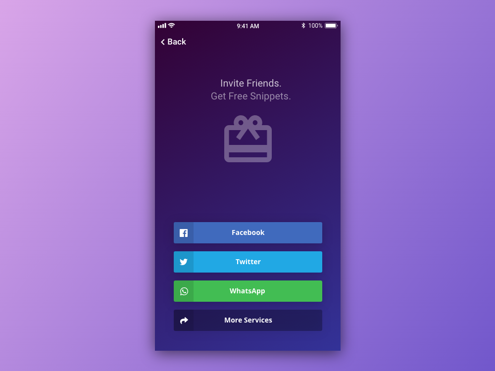 Social Share - Daily UI 010 by Snip UI on Dribbble