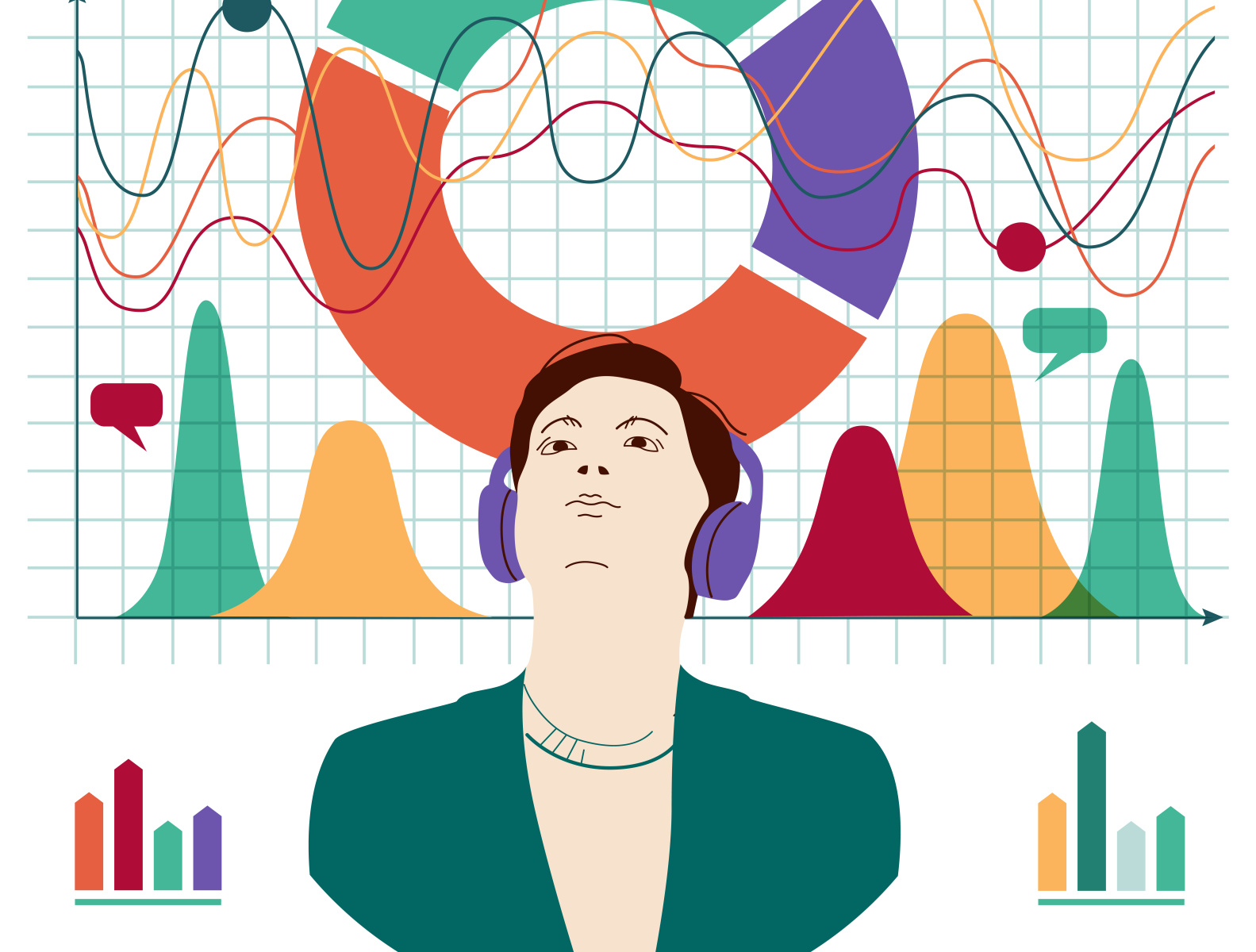 Sales analytics vector illustration by Oksana So on Dribbble