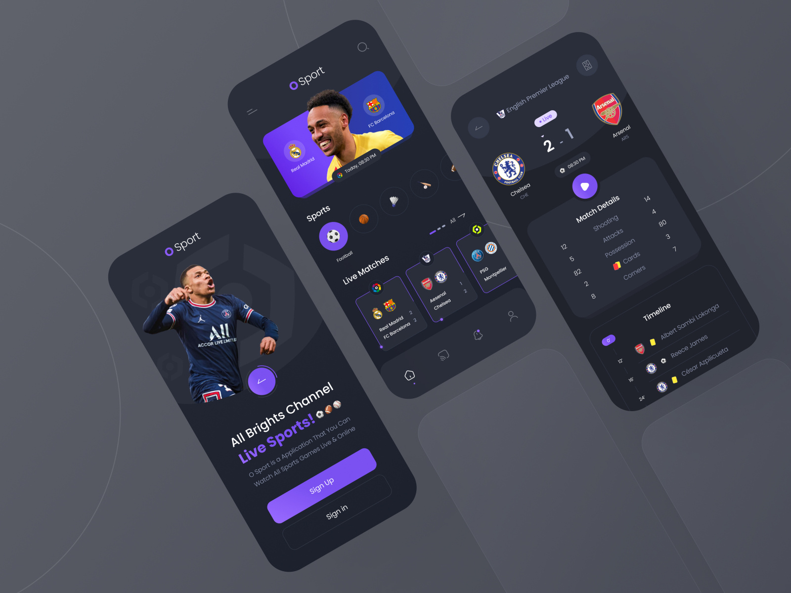 Realtime Sports Match Scores App by Mohammad Hashemi for Duxica on Dribbble
