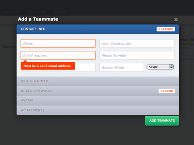 Errors by Brian Casel on Dribbble