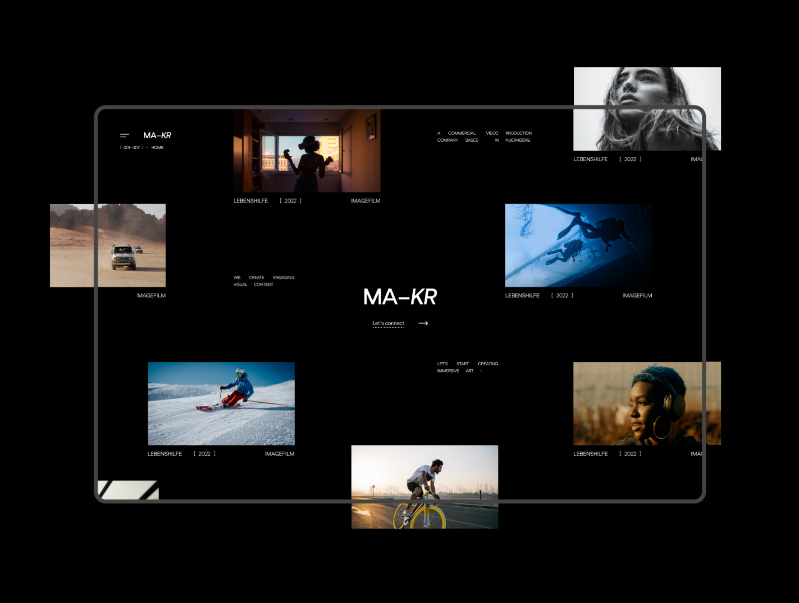 Film Production Agency Website Landing Page by Jonas Auernhammer on ...