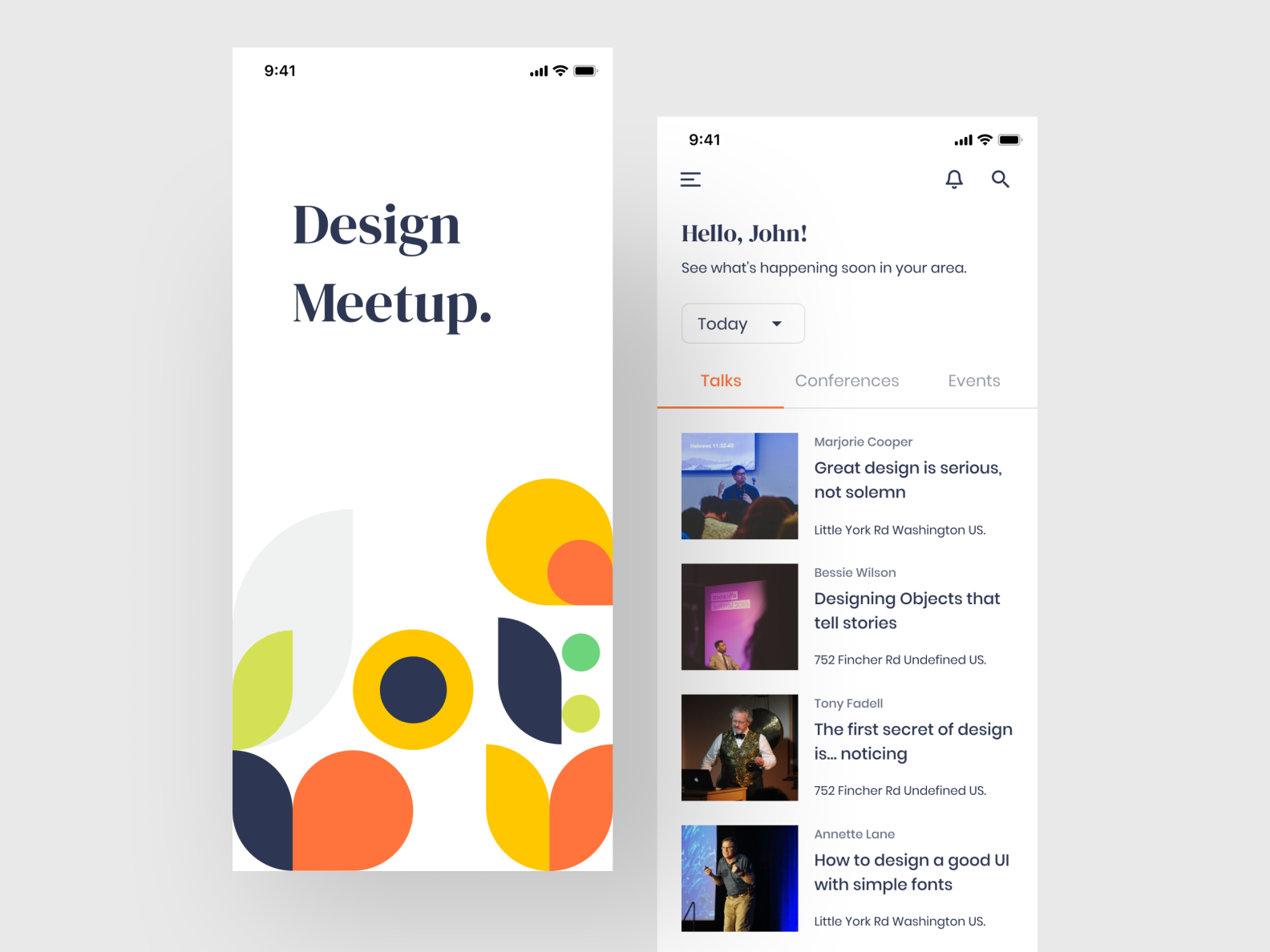 Design Meetup - Concept Mobile app Design by Arjun Visaveliya on Dribbble