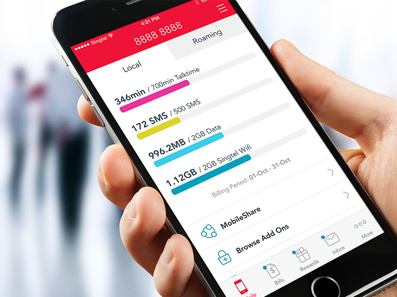 My Singtel App Redesign by David Walker on Dribbble