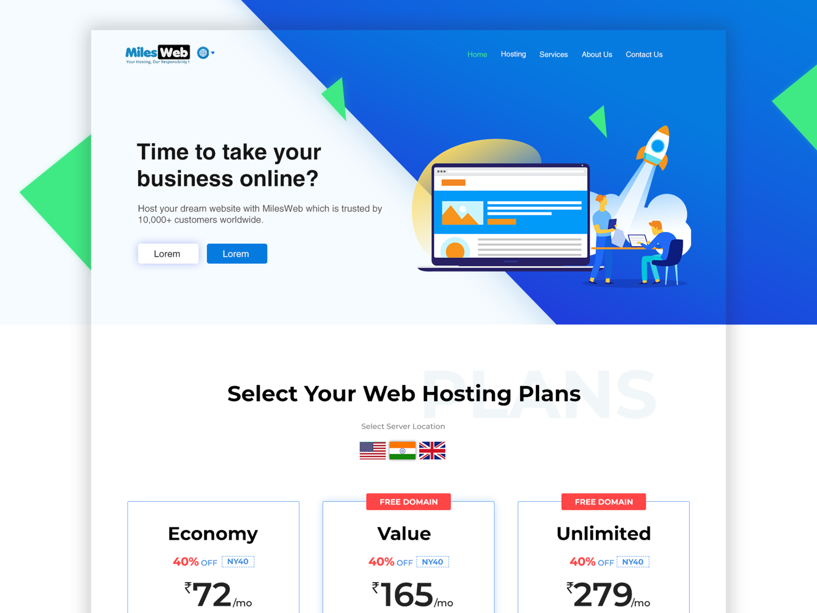 Landing Page by Satish Walde on Dribbble