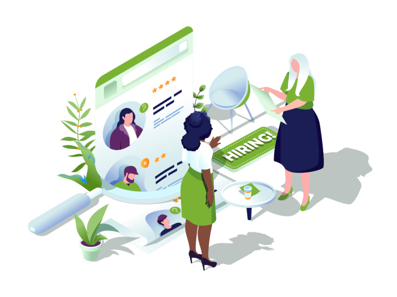 HR Process Isometric Illustration by alexdndz on Dribbble