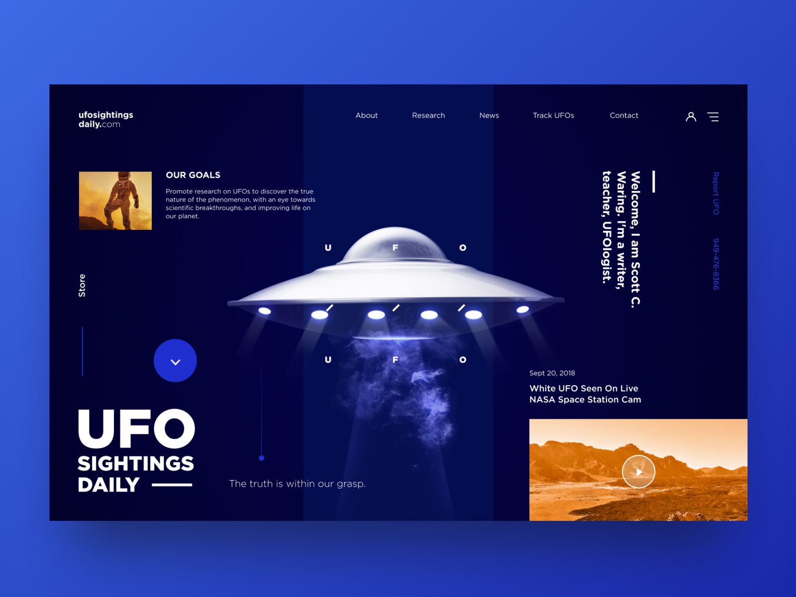 The concept of the design of the UFO fans website. by Evgeny Ryzhakov ...