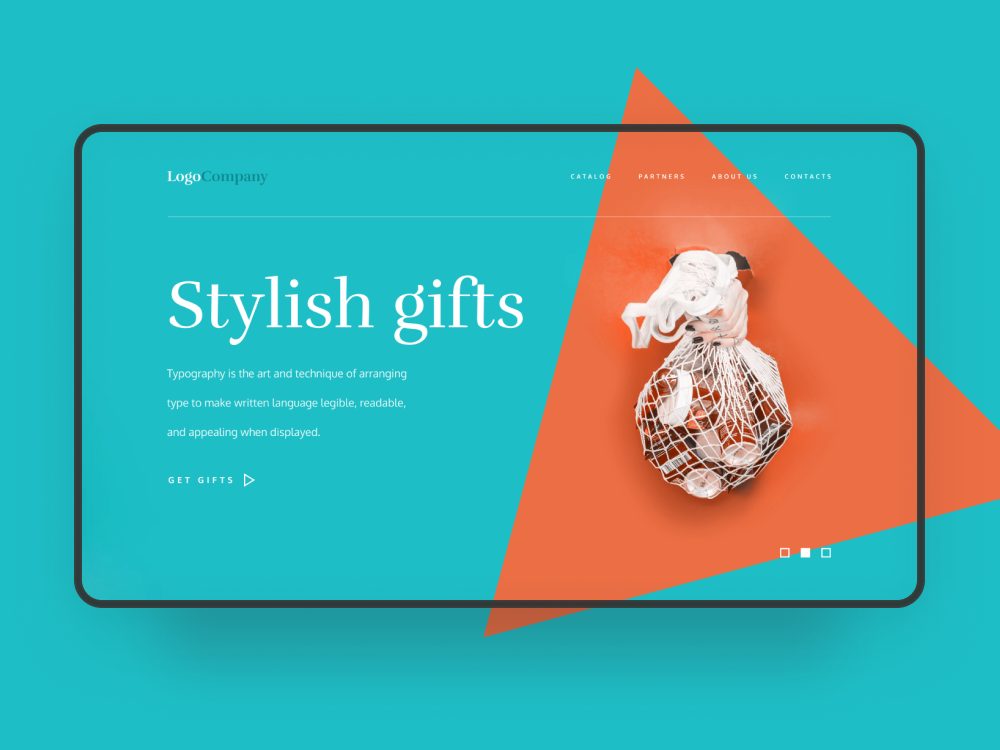 Gifts concept page by Dmitriy Inin on Dribbble