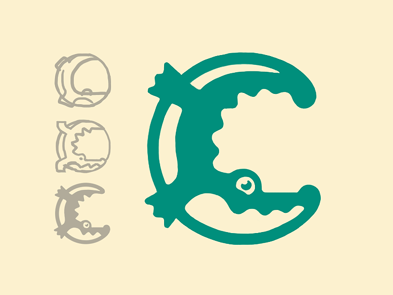 C for Crocodile by Simon Strauss on Dribbble