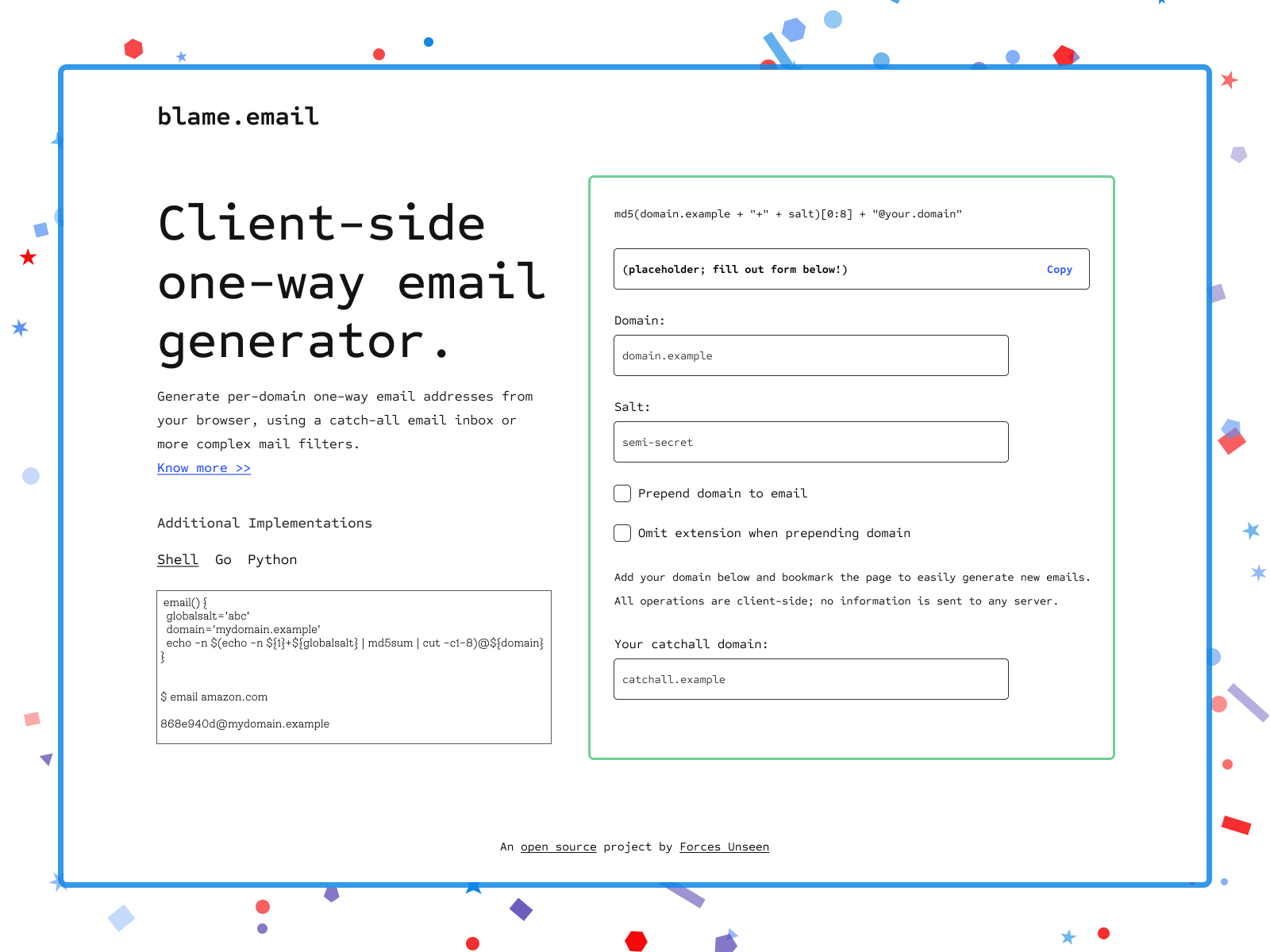 blame.email concept by Arthur Okonkwo on Dribbble