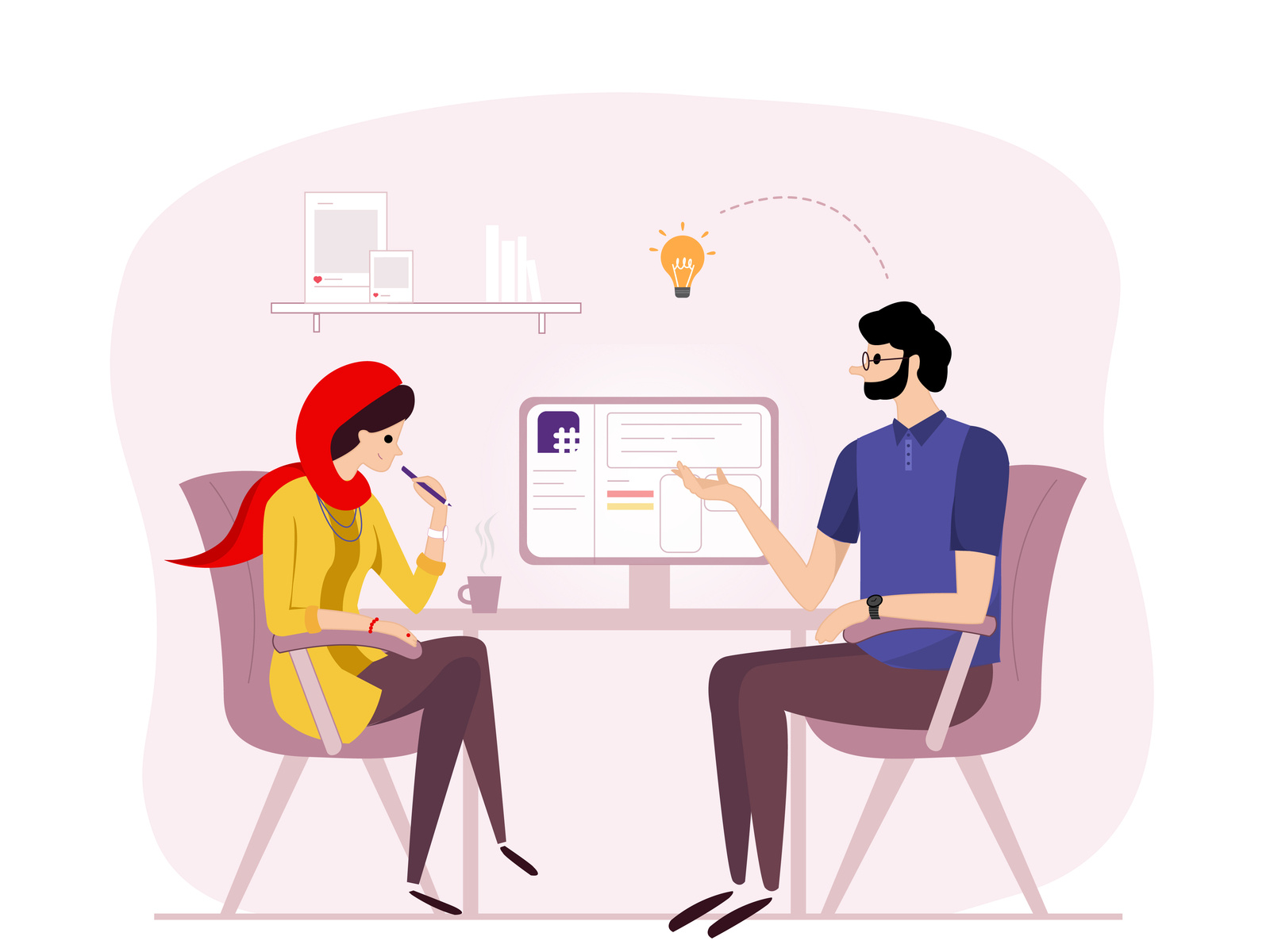 Introducing services to a client by Parnian Moghaddam on Dribbble